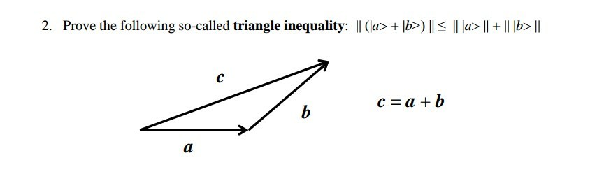 Solved 2. Prove the following so-called triangle inequality: | Chegg.com