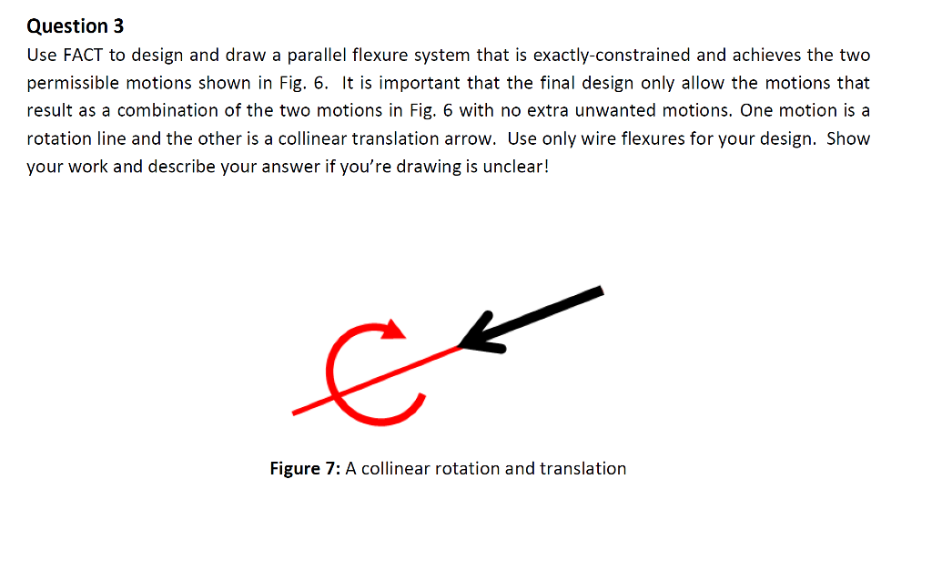 Solved Use FACT to design and draw a parallel flexure system | Chegg.com