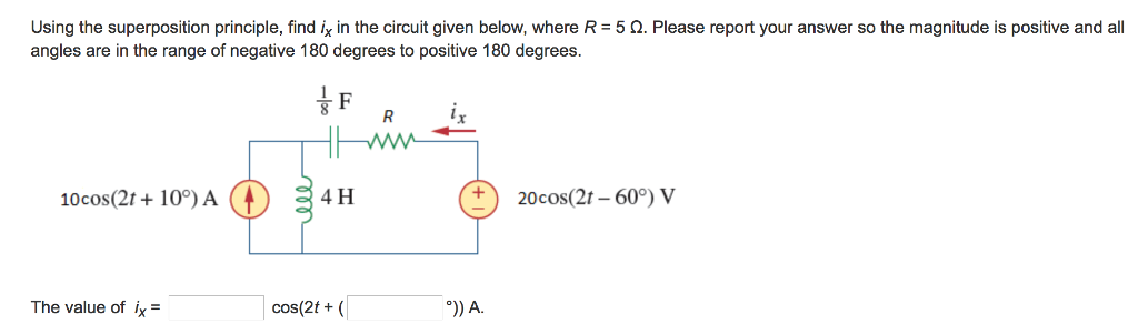Solved Using the superposition principle, find ix in the | Chegg.com