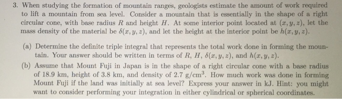 Solved When studying the formation of mountain ranges, | Chegg.com