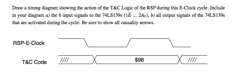 Draw a timing diagram showing the action of the T&C | Chegg.com