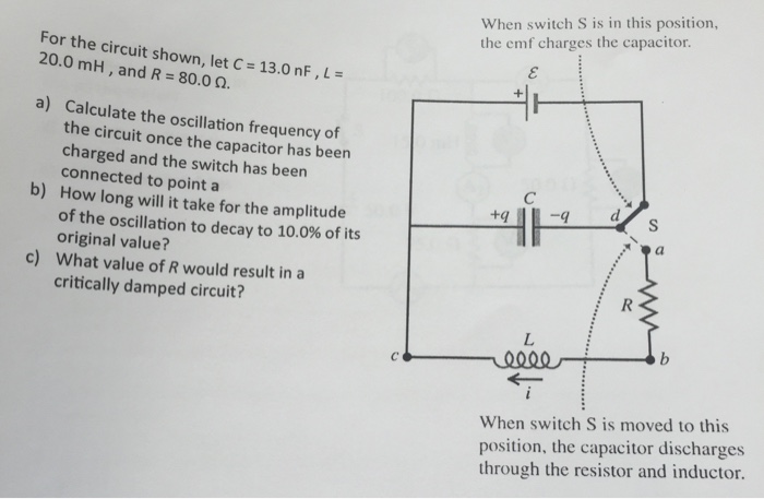 Solved Calculate the oscillation frequency of the circuit | Chegg.com