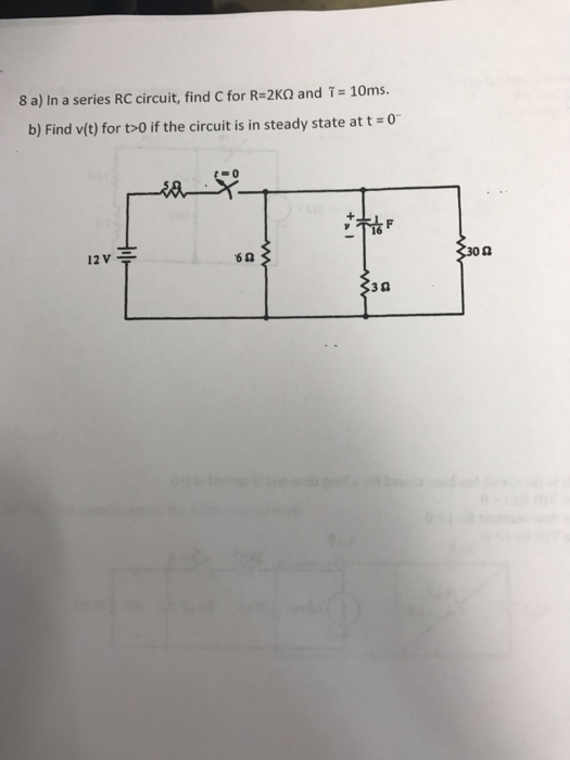 Solved In a series RC circuit, find C for R=2K Ohm and i = | Chegg.com