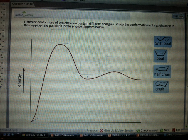 Solved Different conformers of cyclohexane contain different | Chegg.com