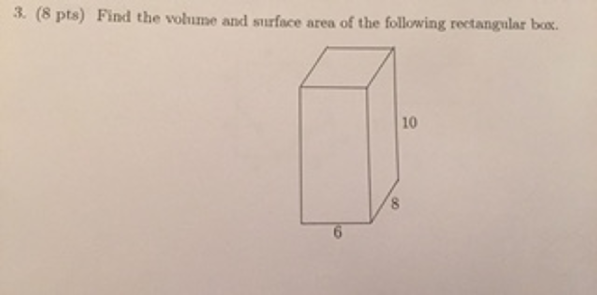 Solved Find the volume and surface area of the following | Chegg.com