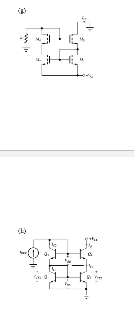 Solved For the following current source/sink structures | Chegg.com