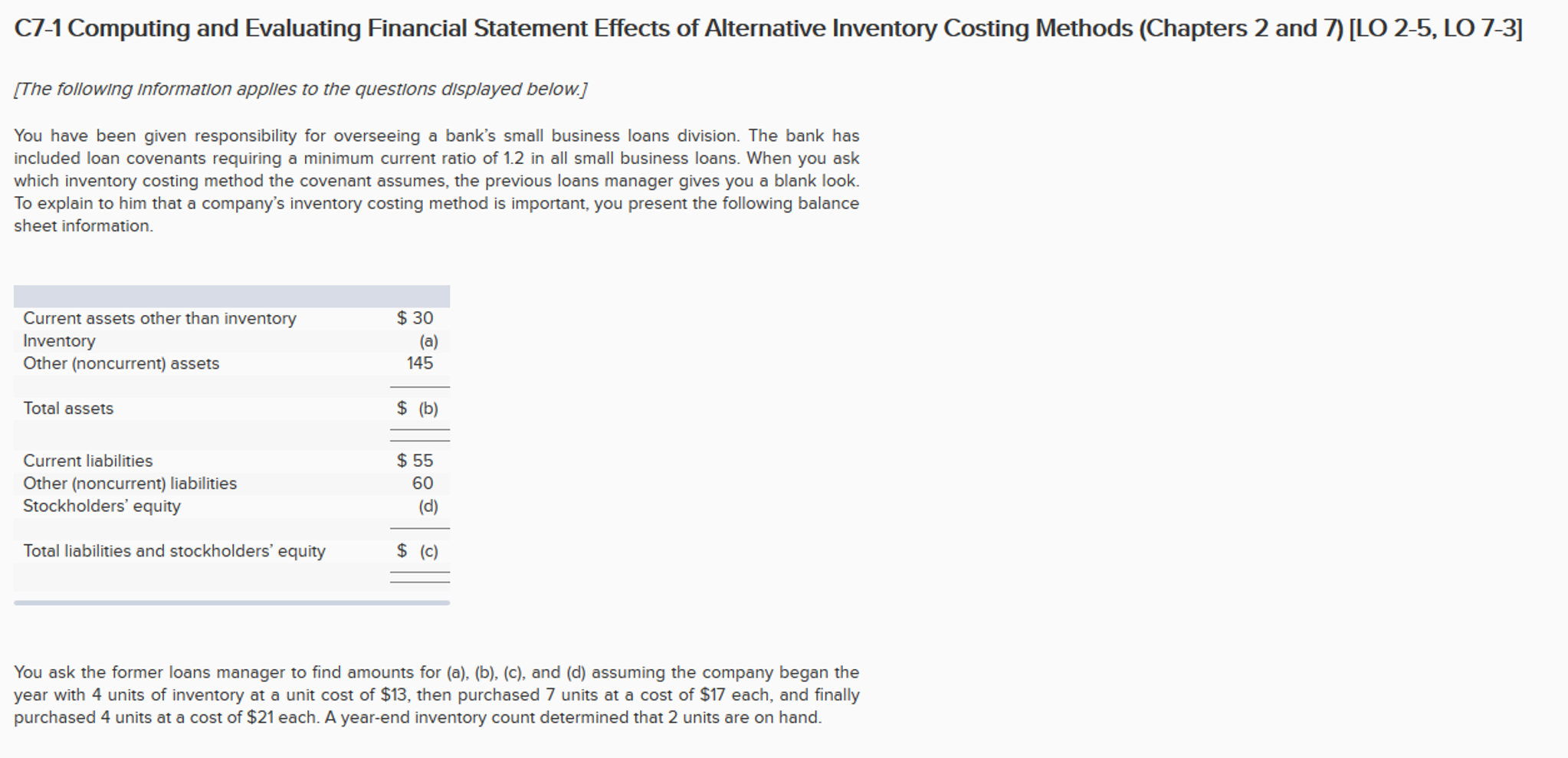 Solved C7-1 Computing and Evaluating Financial Statement | Chegg.com