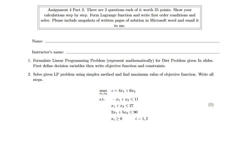 Solved Assignment 4 Part 2: There are 2 questions each of it | Chegg.com