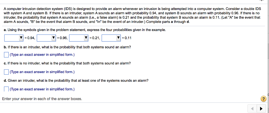 Solved A computer intrusion detection system (IDS) is | Chegg.com