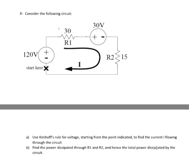 Solved Consider the following circuit: Use Kirchoff's rule | Chegg.com