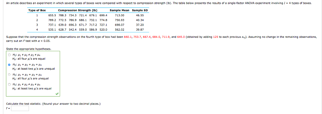 Solved An article describes an experiment in which several | Chegg.com