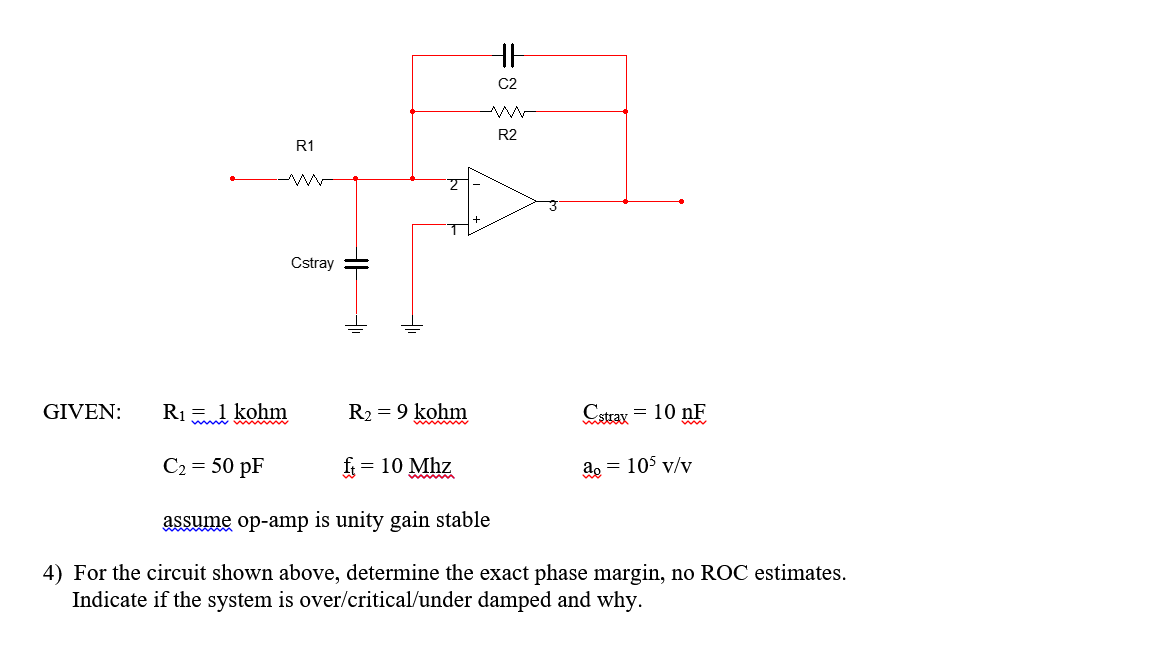 Solved For the circuit shown above, determine the exact | Chegg.com