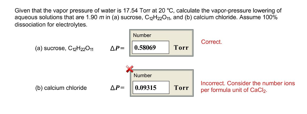Solved Given that the vapor pressure of water is 17.54 Torr | Chegg.com