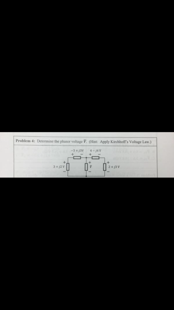 Solved Determine the phasor voltage V bar. | Chegg.com