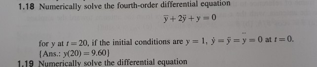 Solved Numerically solve the fourth-order differential | Chegg.com