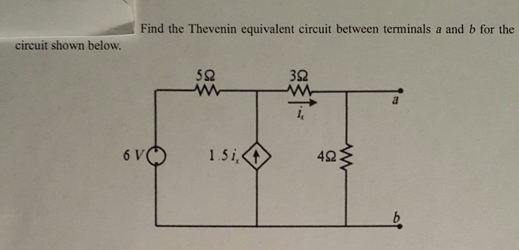 Solved Find the Thevenin equivalent circuit between | Chegg.com
