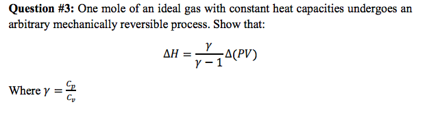Solved One mole of an ideal gas with constant heat | Chegg.com
