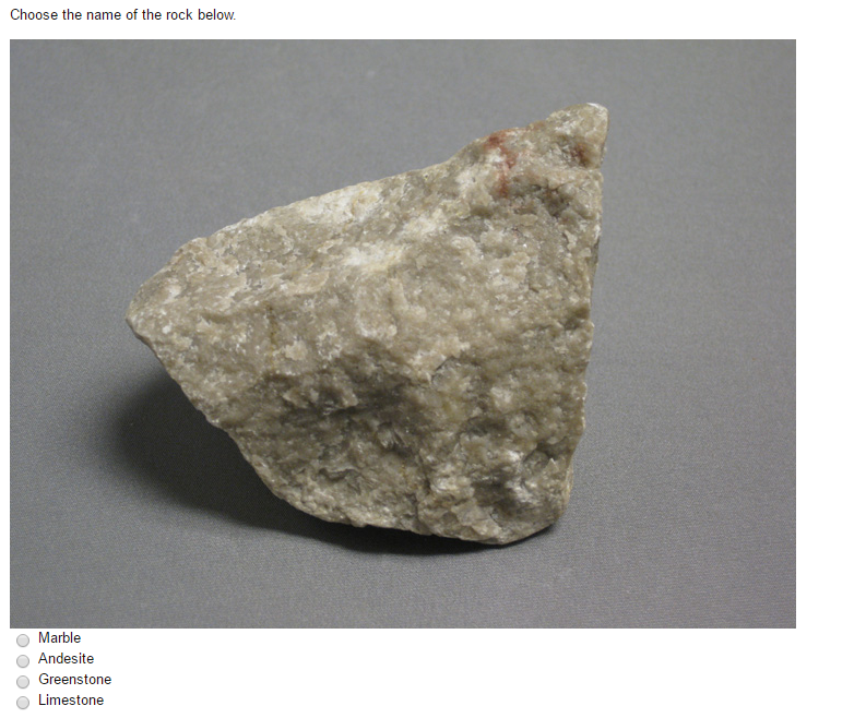 Solved Choose the most appropriate description for the rock | Chegg.com