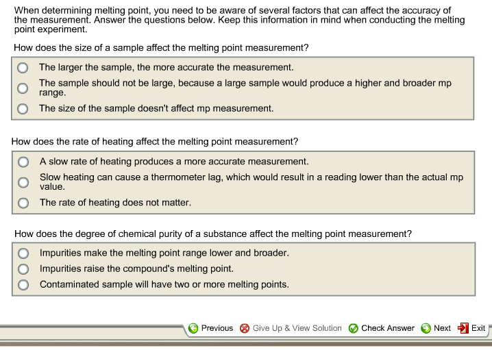 When determining melting point, you need to be aware | Chegg.com