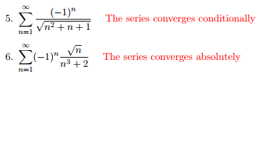 Solved Decide whether each of the following infinite series | Chegg.com