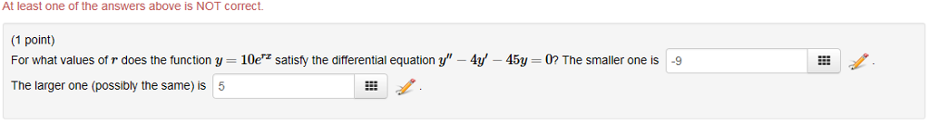 Solved The values of -9 and 5 that i have inputed are | Chegg.com