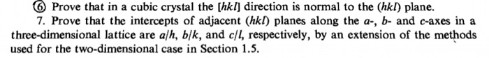 Solved Prove that in a cubic crystal the [hkl] direction is | Chegg.com