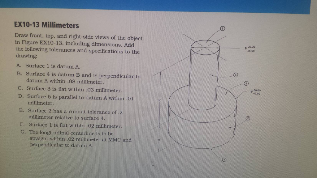 Solved Draw front, top, and right-side views of the object | Chegg.com