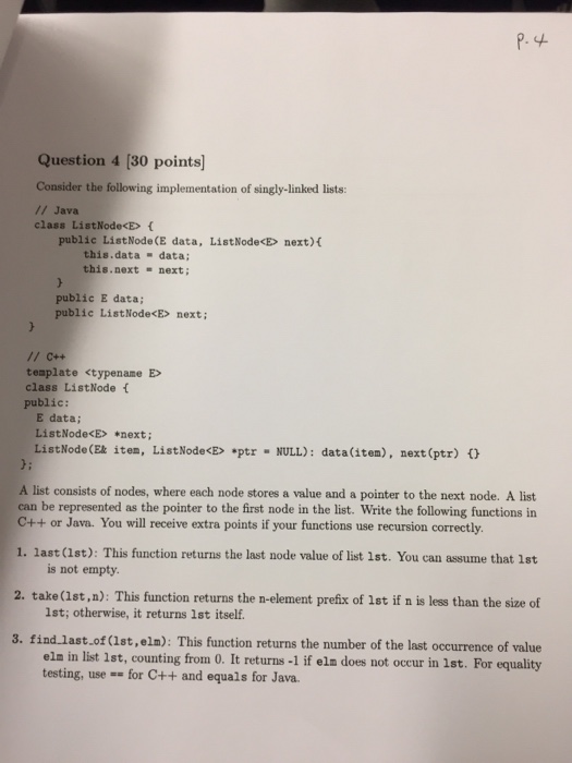 Solved Consider the following implementation of | Chegg.com