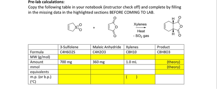 Solved Pre-lab calculations: Copy the following table in | Chegg.com