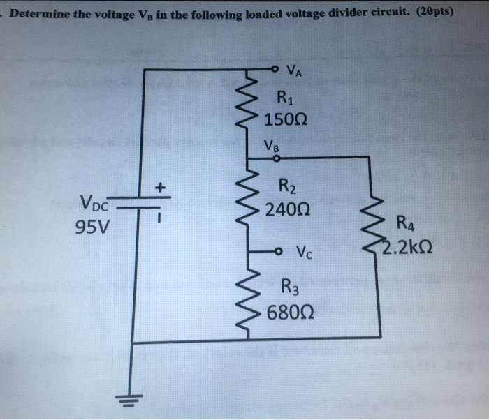 Solved Determine the voltage V_B in the following loaded | Chegg.com