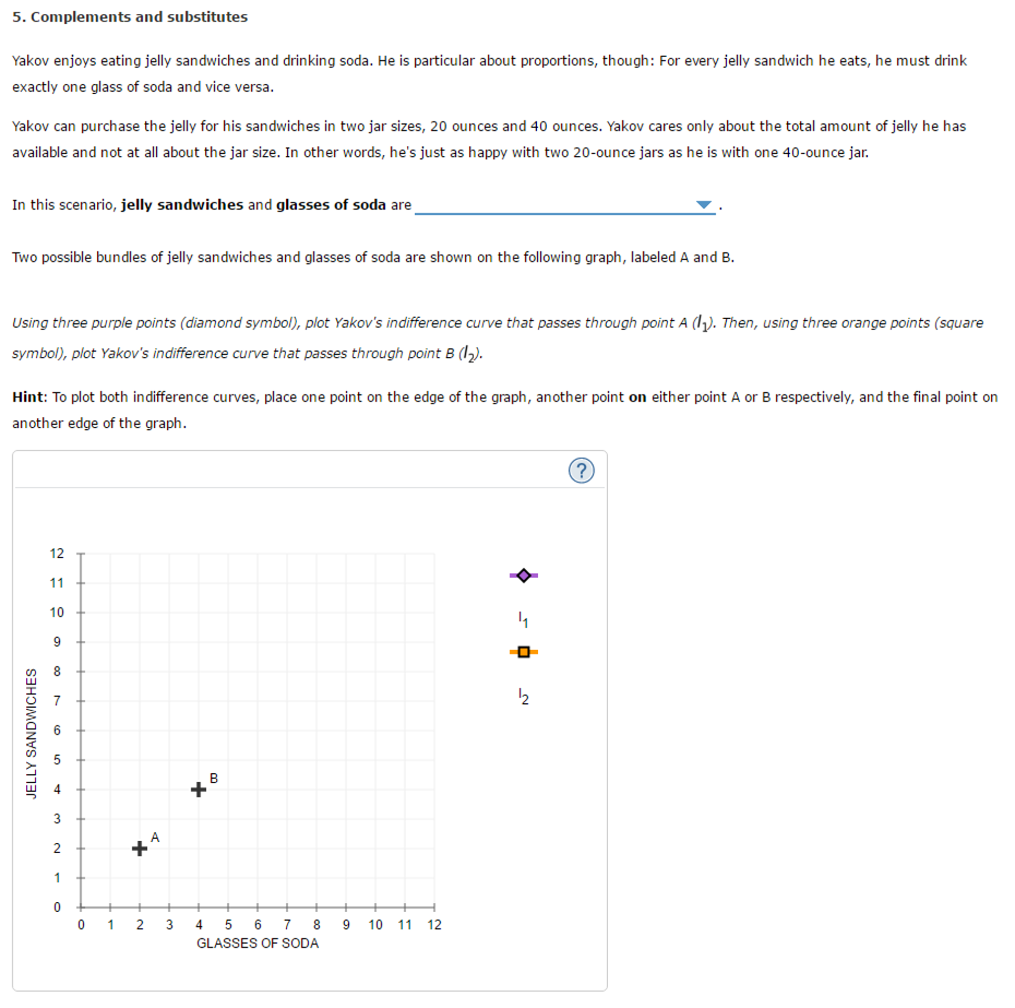Solved 5. Complements and substitutes The options are the | Chegg.com