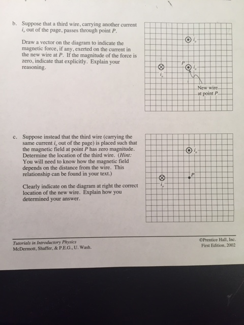 Solved b. Suppose that a third wire, carrying another | Chegg.com