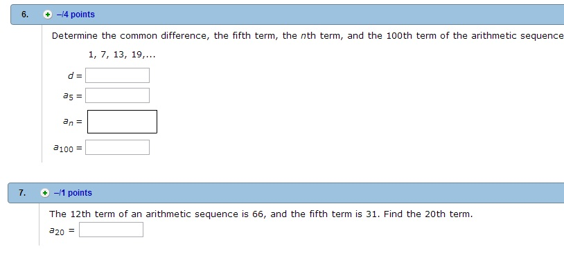 Solved Determine the common difference, the fifth term, the | Chegg.com