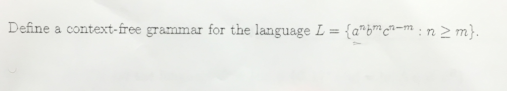 Solved Define a context-free grammar for the language L = | Chegg.com