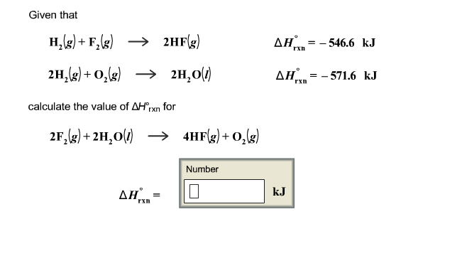 Solved Given that calculate the value of delta H degree rxn | Chegg.com