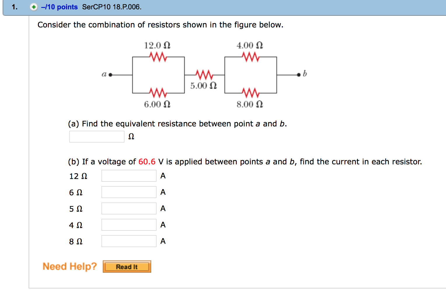 Solved Consider the combination of resistors shown in the | Chegg.com