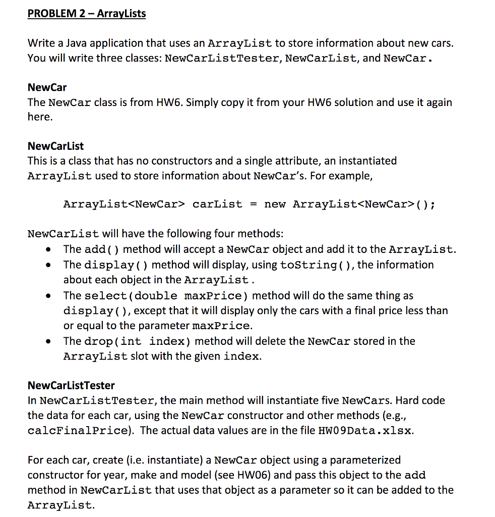Solved PROBLEM 1 - Arrays (Note: There are two separate | Chegg.com