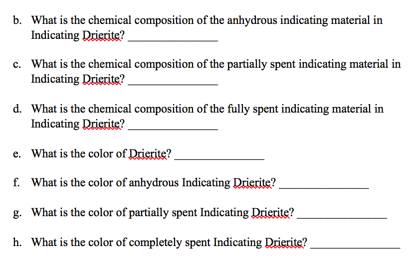 Solved What is the chemical composition of the anhydrous | Chegg.com