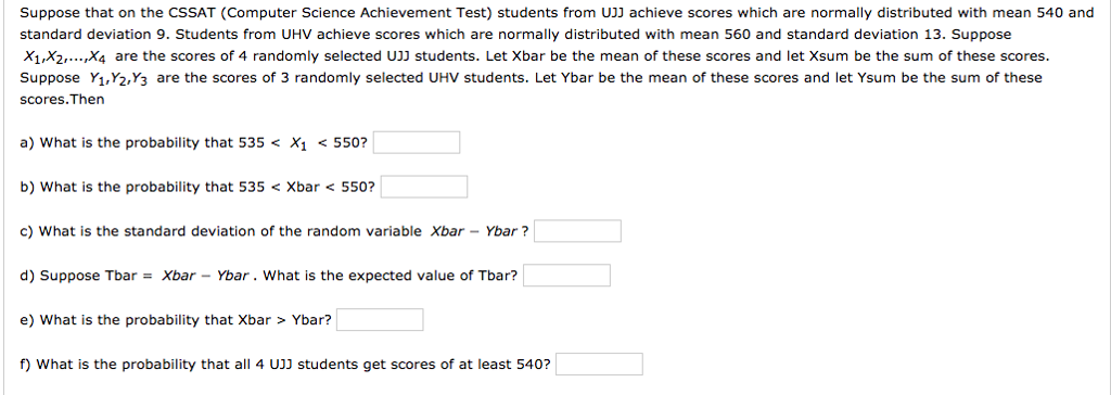 Solved Suppose that on the CSSAT (Computer Science | Chegg.com