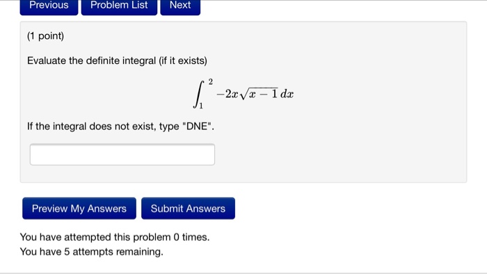 Solved Evaluate the definite integral (if it exists | Chegg.com