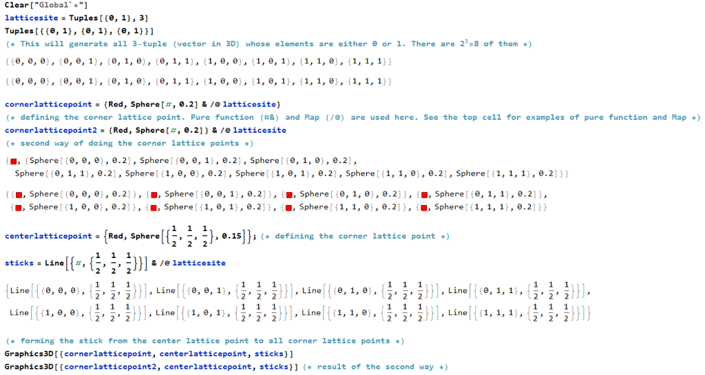 Use MATHEMATICA to design a crystal structure. Here | Chegg.com