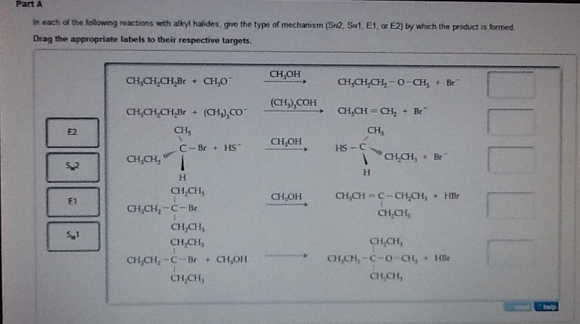 Solved In each of the following reactions with alkyl | Chegg.com