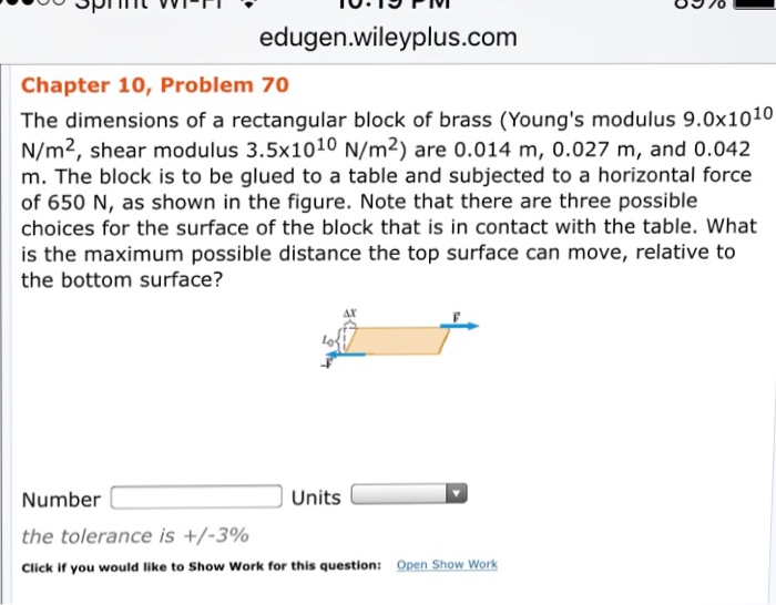 Solved The dimensions of a rectangular block of brass | Chegg.com