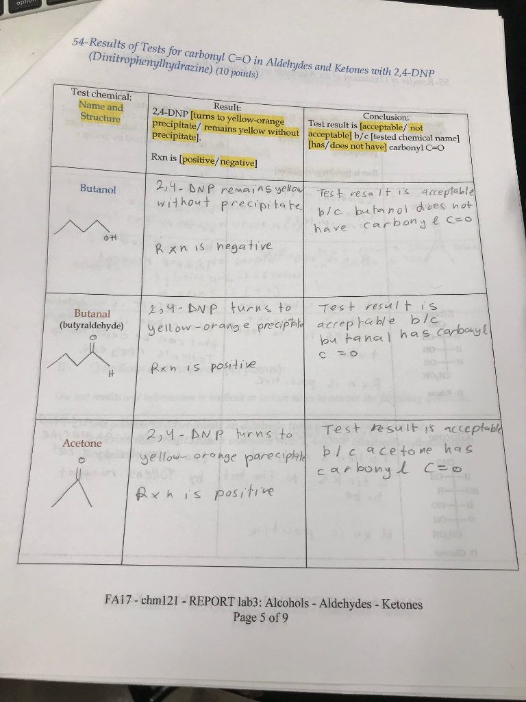 Solved 54 Restults Of Tests For Carbonyl C O In Aldehydes Chegg Solved 54 Restults Of Tests For Carbonyl C O In Aldehydes Chegg