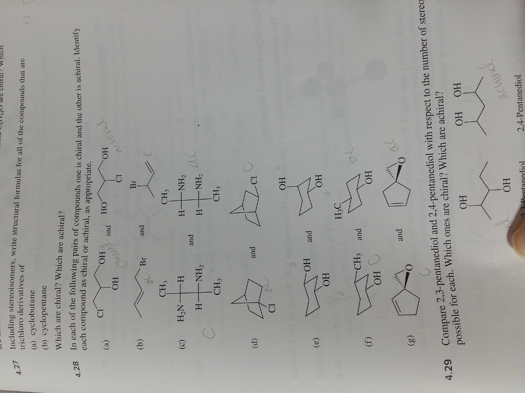 Solved Including stereoisomers, write structural formulas | Chegg.com