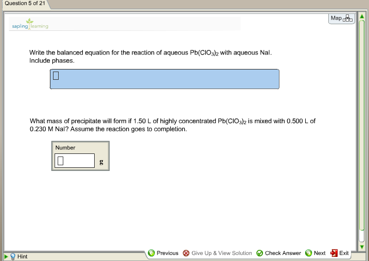 Solved Question 5 of 21 Map pling Write the balanced | Chegg.com