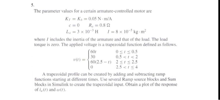 Solved The parameter values for a certain | Chegg.com