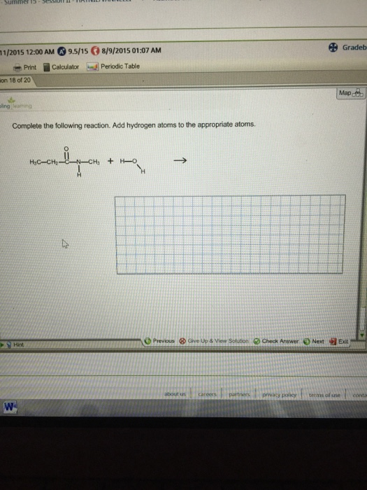 Solved comPlate the following reaction. Add hydrogen atoms | Chegg.com