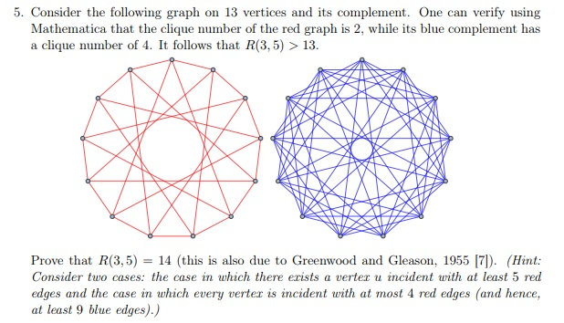 5. Consider the following graph on 13 vertices and | Chegg.com