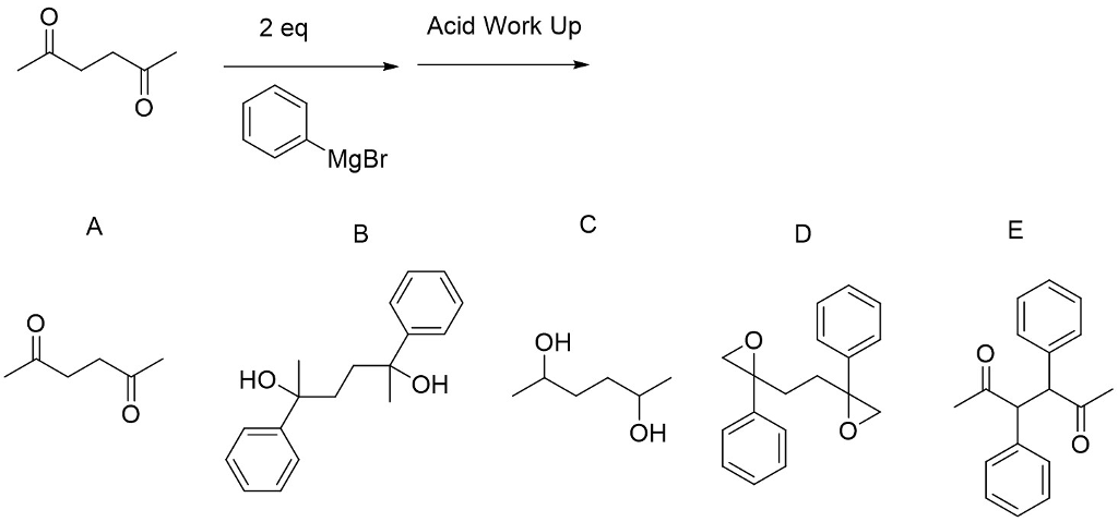 Solved 2 eq Acid Work Up MgBr OH HO OH OH | Chegg.com